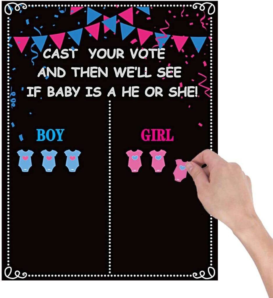 Gender Reveal Team Boy or Girl Tally Board | Baby Gender Surprise